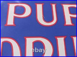 Vintage Enamel Pure Drugs Sign Collectable Blue Porcelain Advertising ...